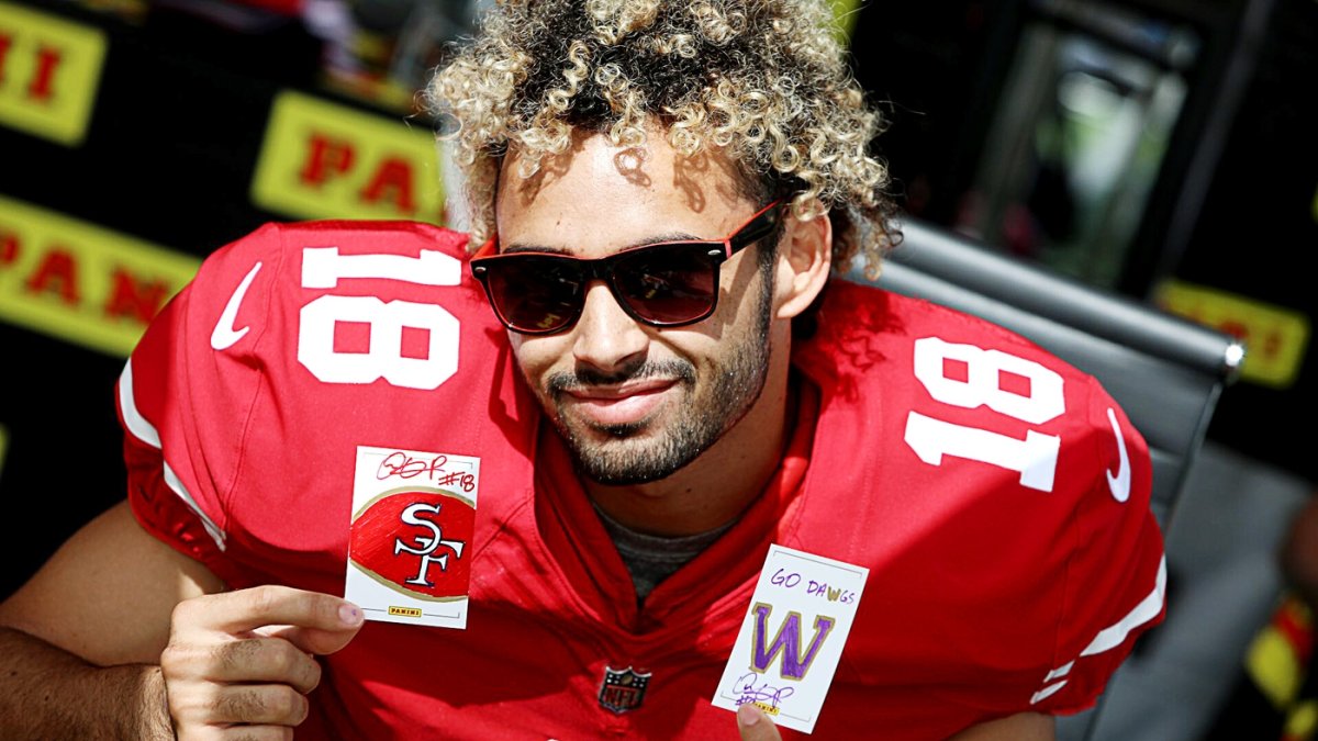 Photos of 49ers rookie Dante Pettis from the NFLPA Rookie Premiere ...